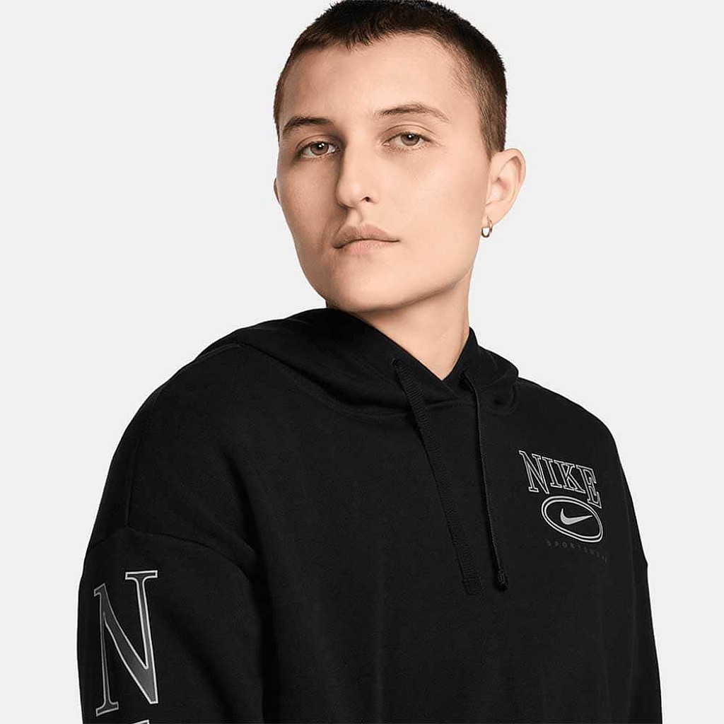 ДАМСКИ СУИТШЪРТ NIKE HJ0925-010 NSW CLUB FLC OS GX CRP HDY ЧЕРЕН | Цени ...